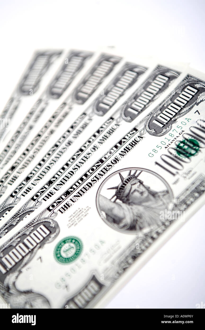 Novelty One million US dollar banknotes Stock Photo - Alamy