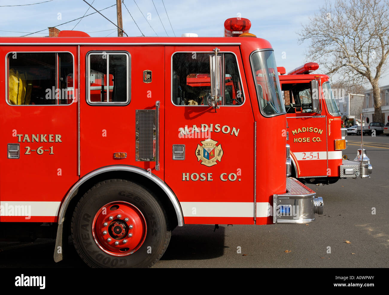 Fire engines in Madison, Connecticut Stock Photo - Alamy