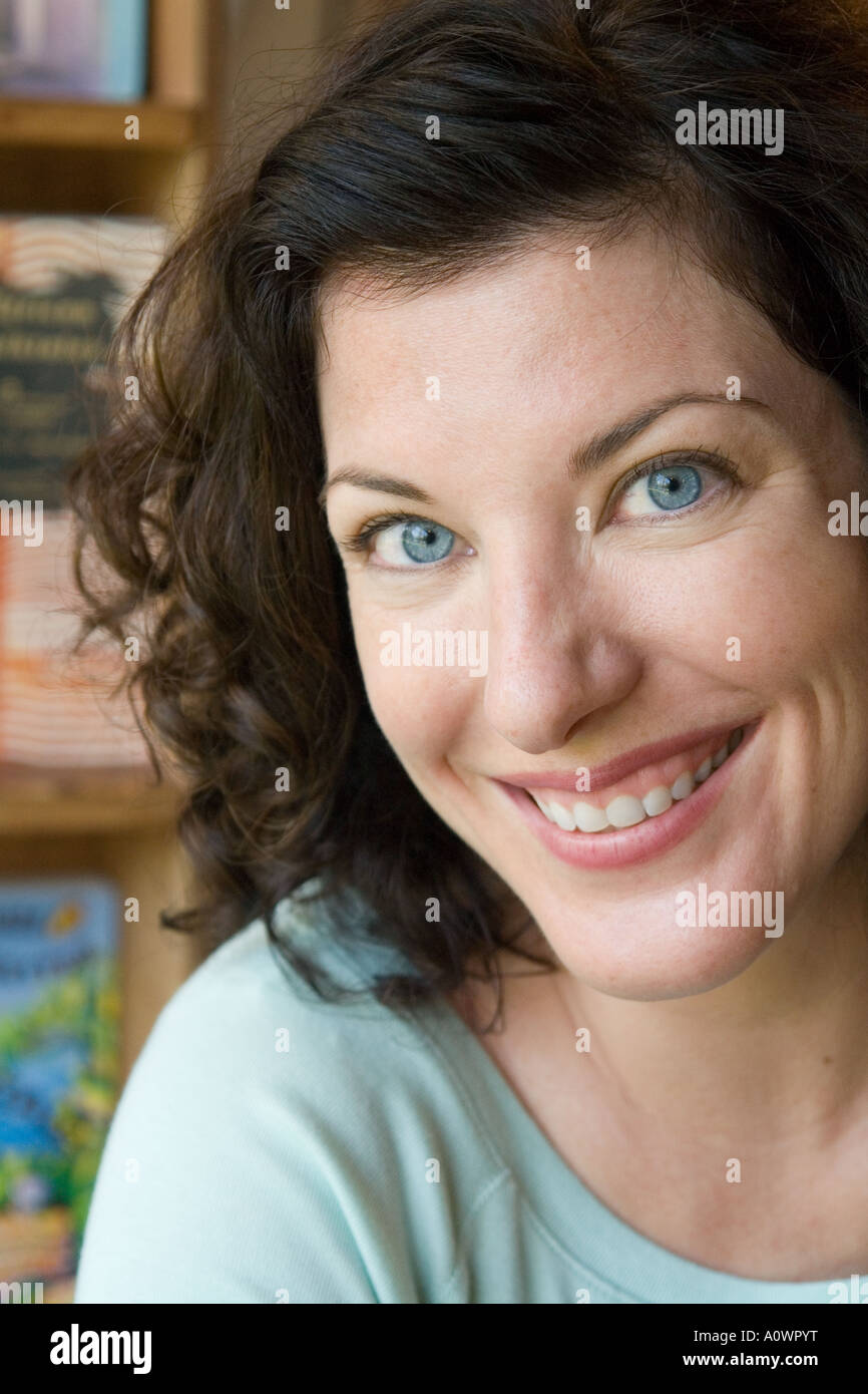 Portrait of female smiling Stock Photo - Alamy