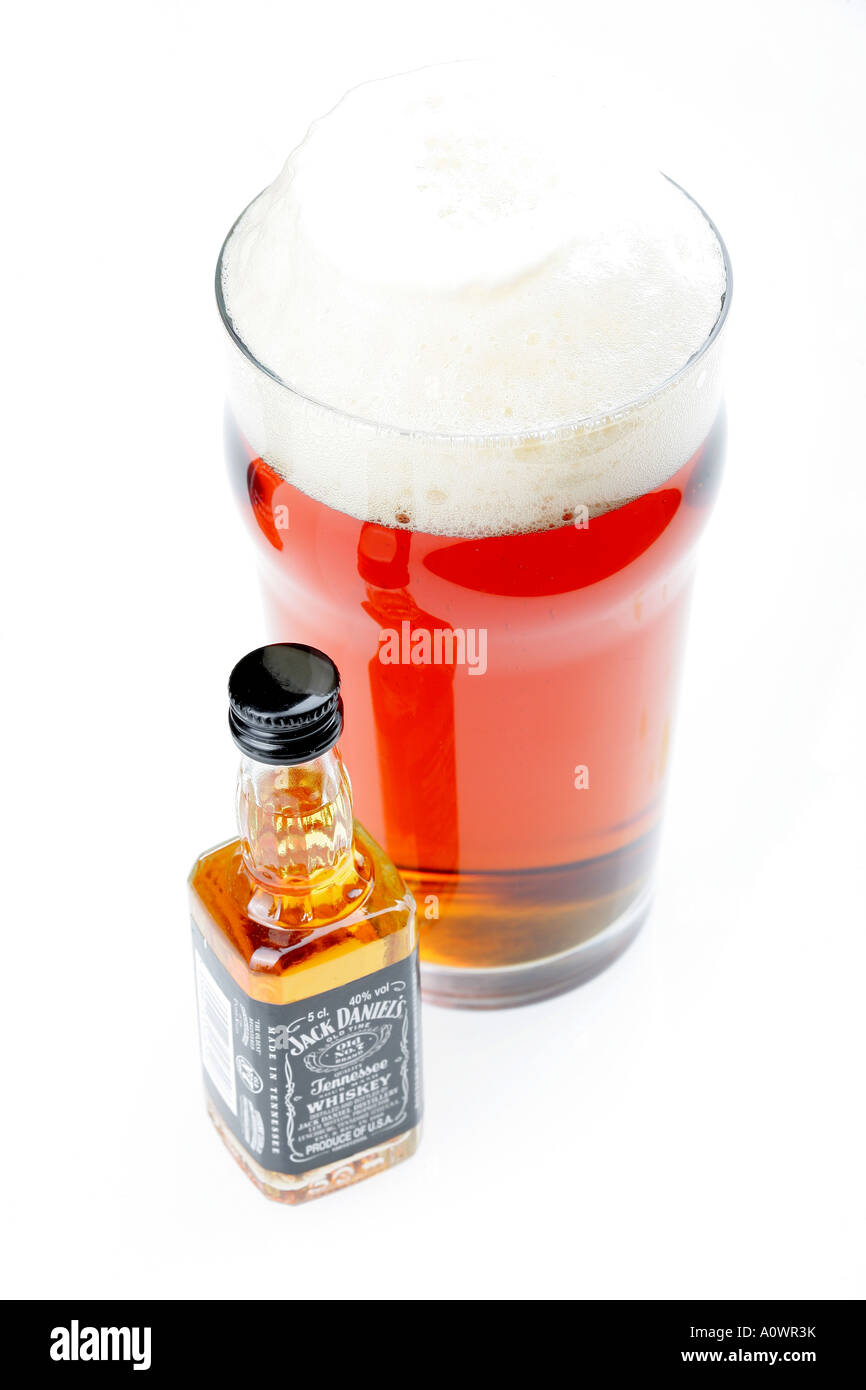 Whiskey and Beer Stock Photo - Alamy