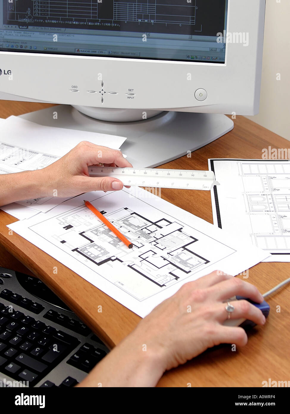 Autocad drawing pc hi-res stock photography and images - Alamy