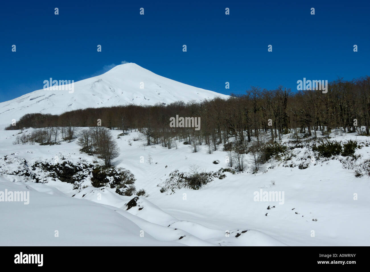 Pucon Chile skiing center volcano Villarrica Stock Photo - Alamy