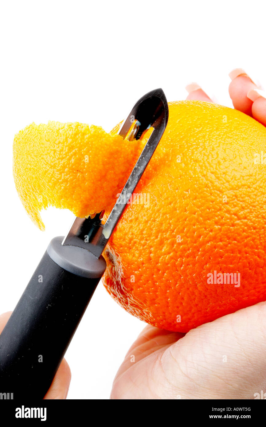 Peeling Orange Skin Stock Photo - Alamy