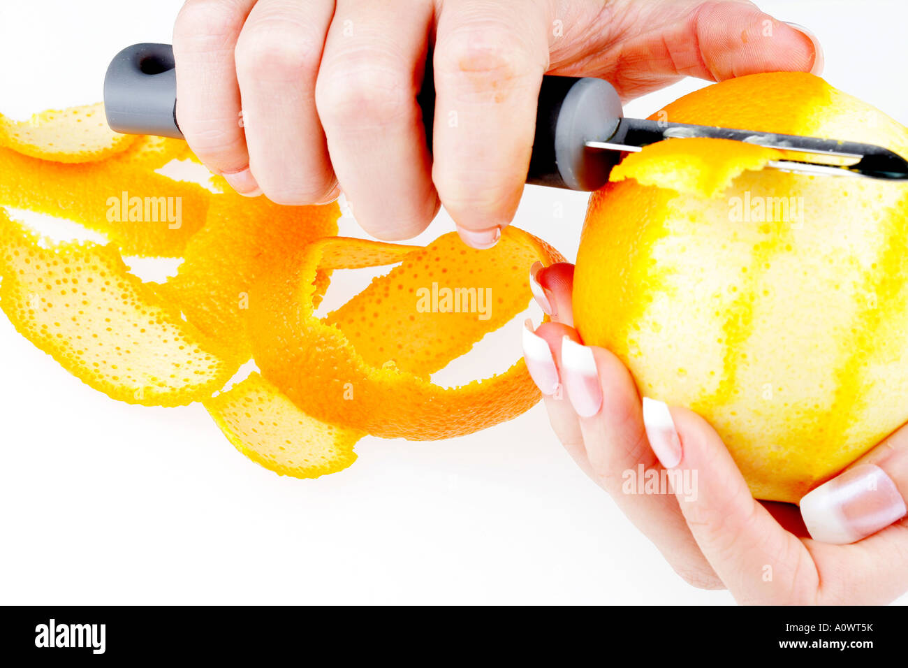 Peeling Orange Skin Stock Photo - Alamy