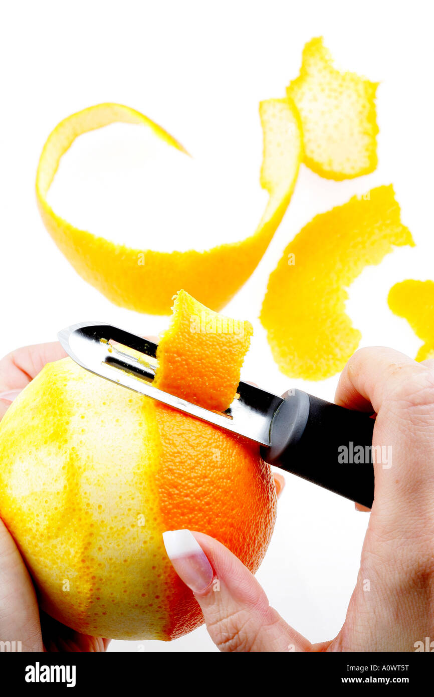 Peeling Orange Skin Stock Photo - Alamy