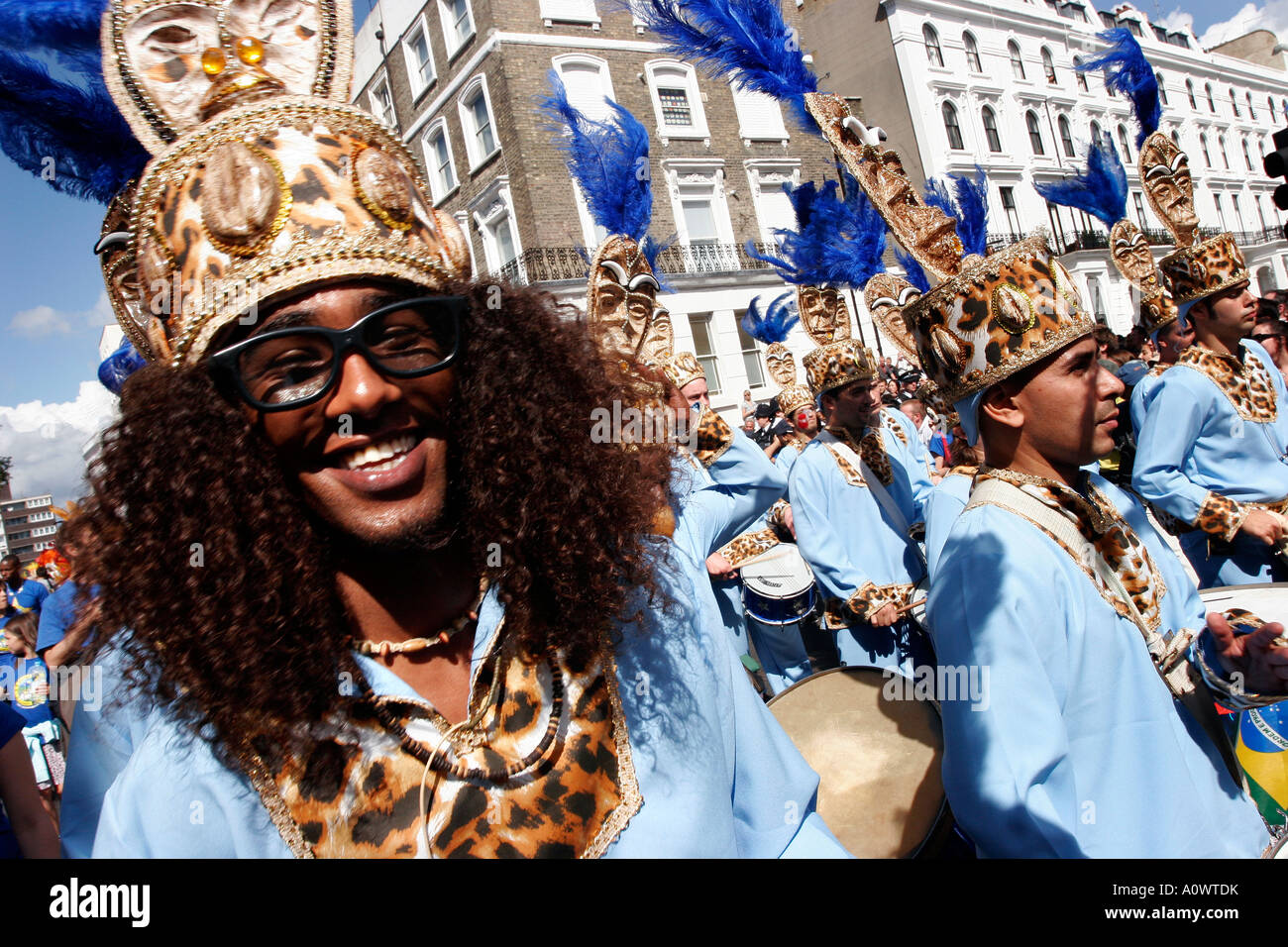 Quilumbo do Samba Brazilian Samba band parade through the streets of ...