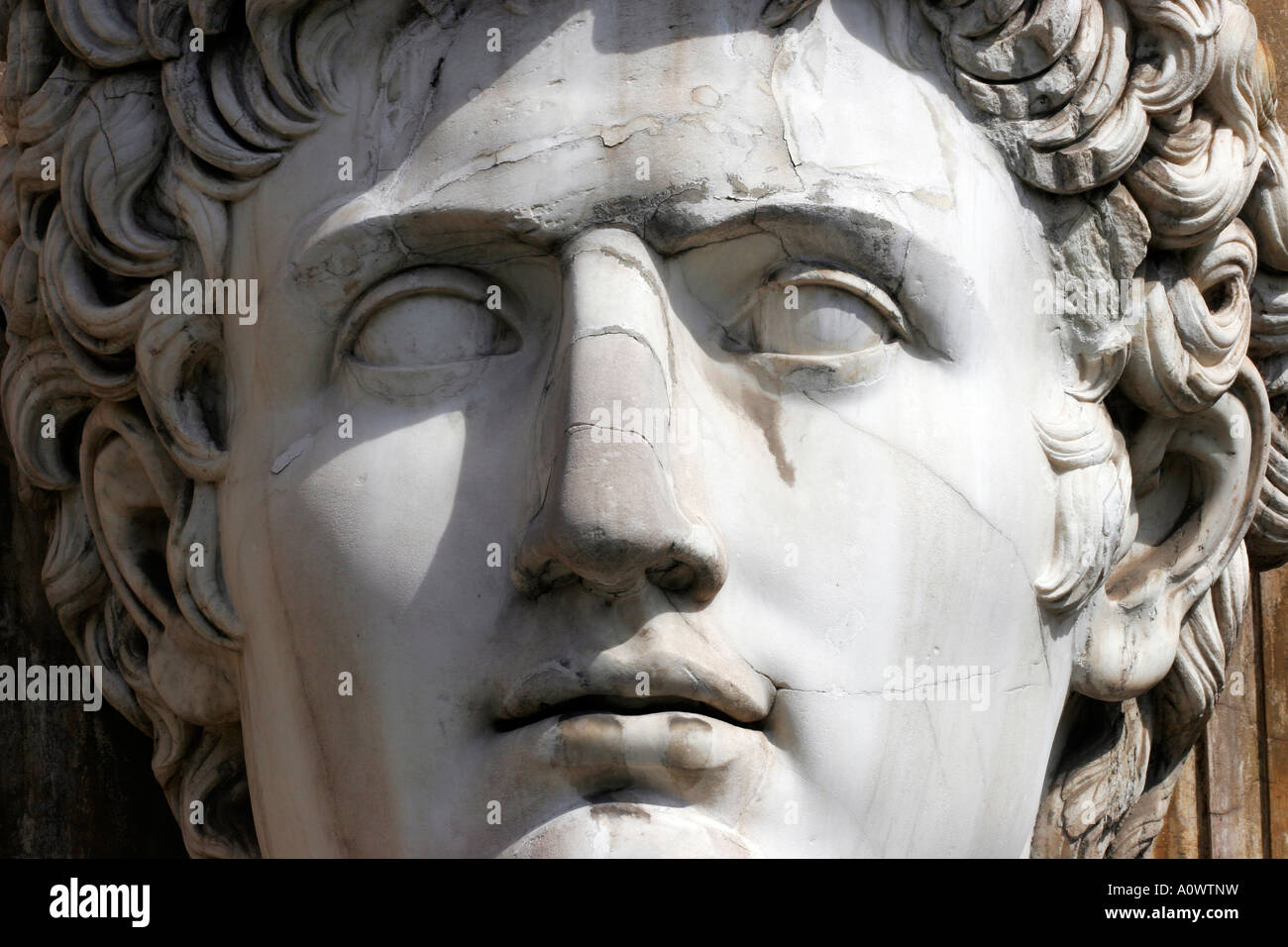 Italy Roma Rome The Vatican Museum Detail of the head and face of a ...