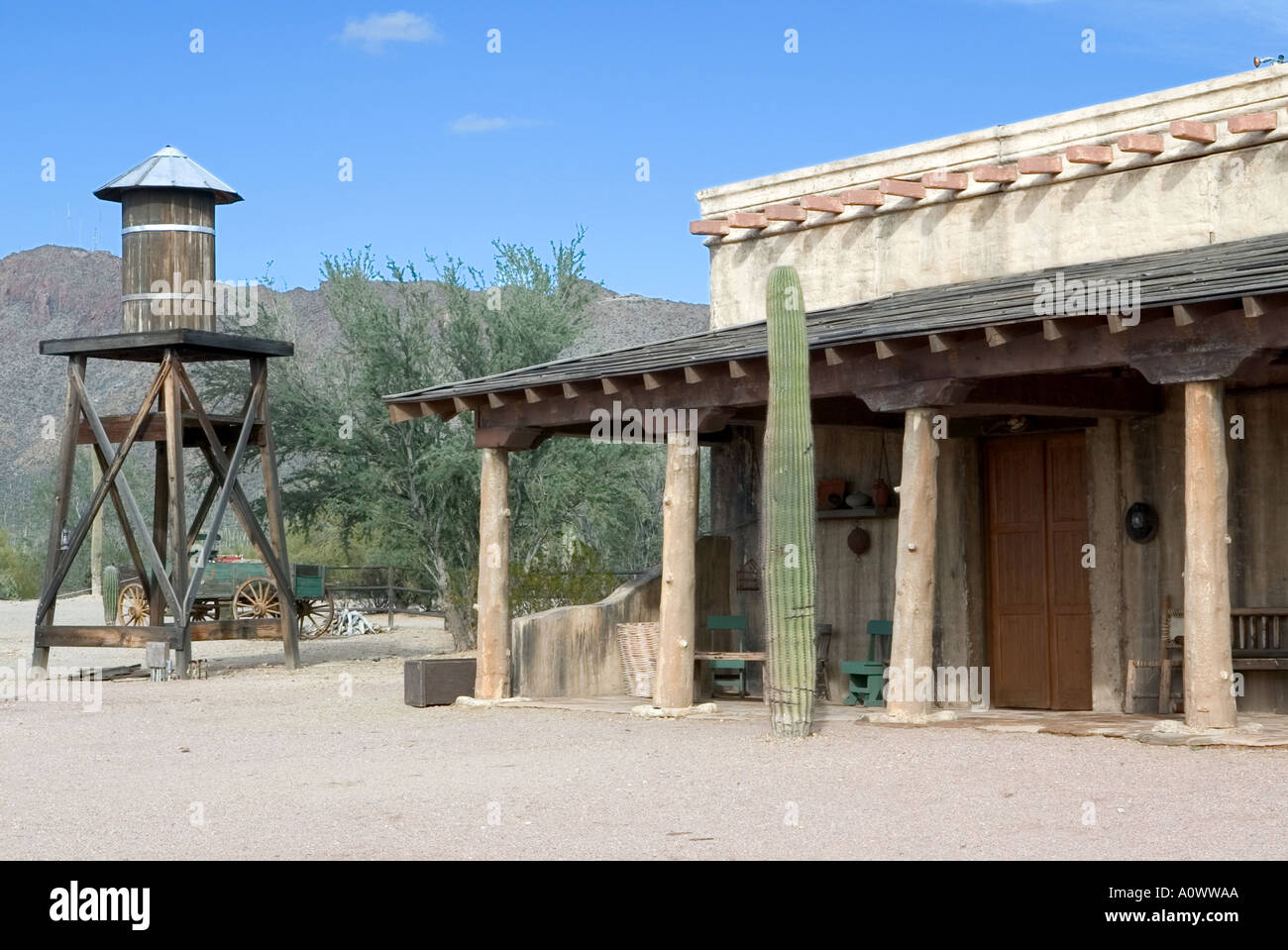 High Chaparral 1966 71 TV set at Old Tucson Studios Stock Photo - Alamy