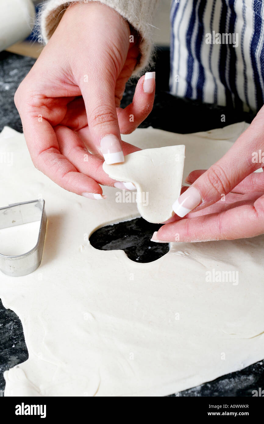 Young Woman Making Pastry Shapes Model Released Stock Photo - Alamy