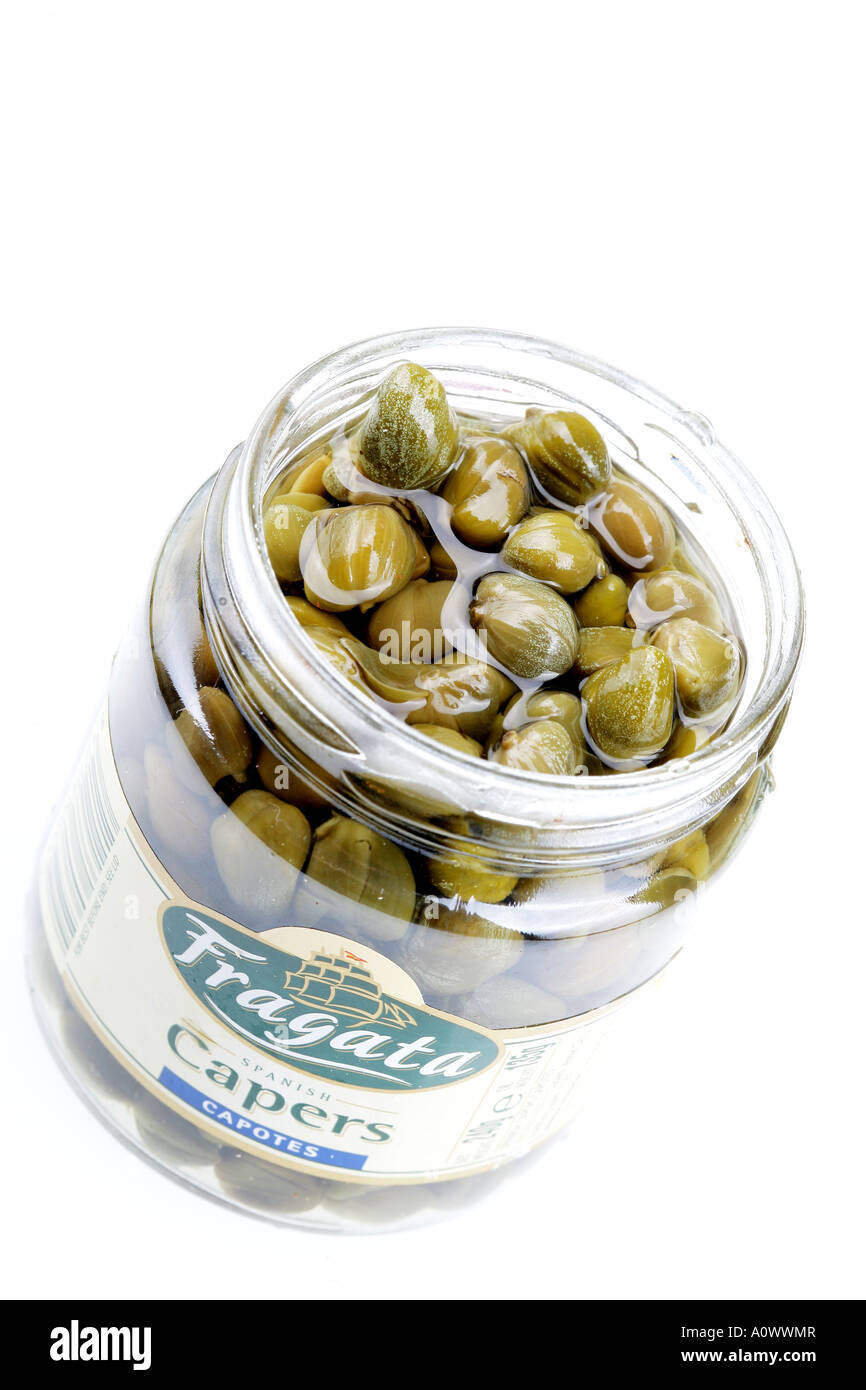 Jar of capers Cut Out Stock Images & Pictures - Alamy
