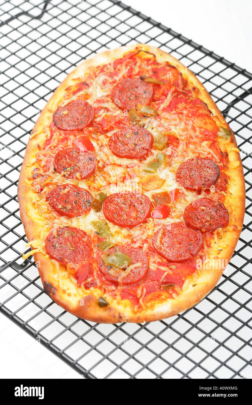 Pepperoni pizza italian thin base hi-res stock photography and images ...