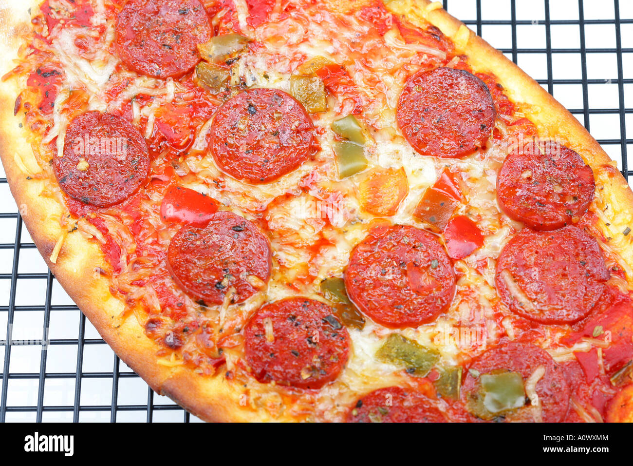 Pepperoni pizza italian thin base hi-res stock photography and images ...