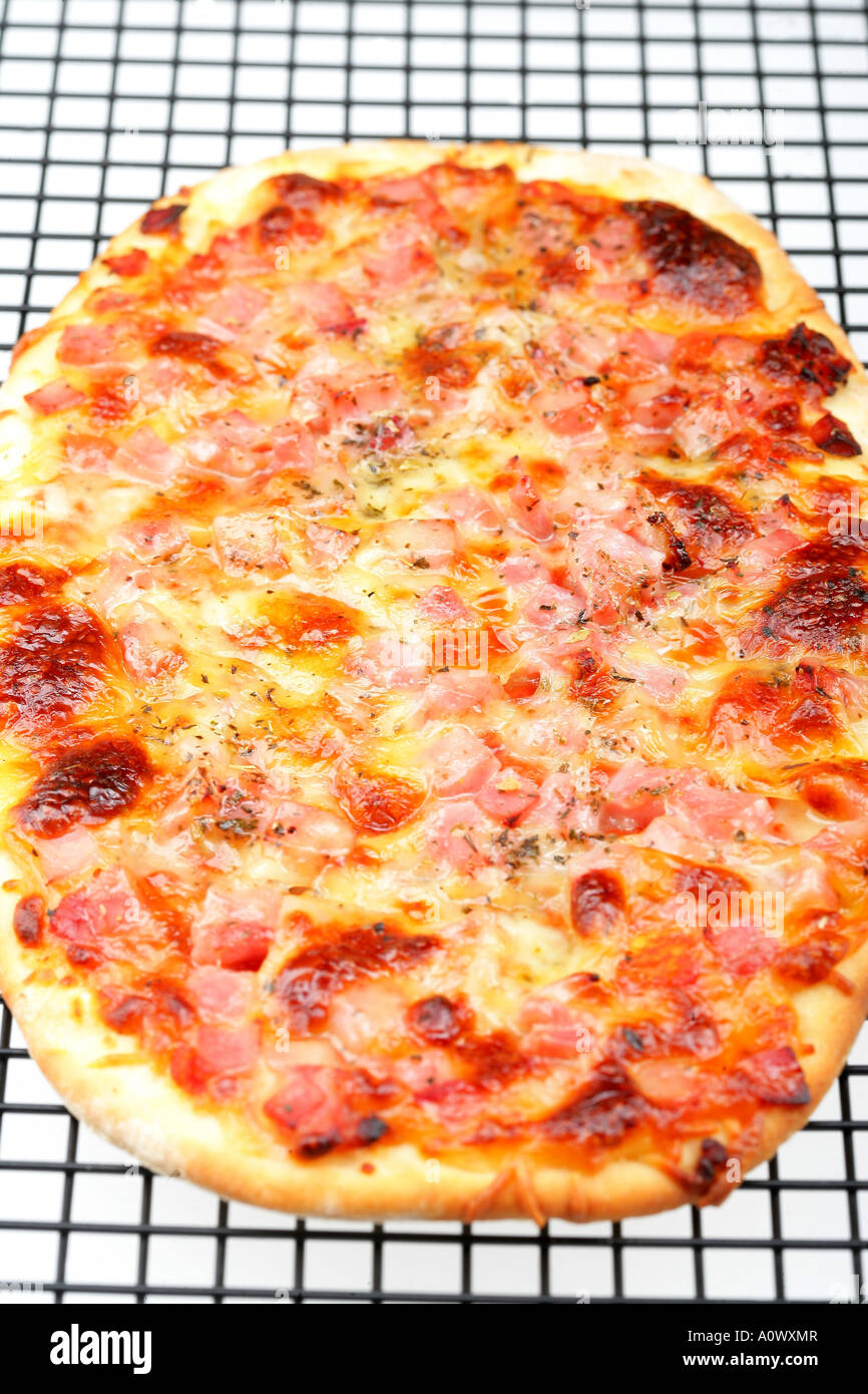 Ham and Cheese Pizza Stock Photo - Alamy