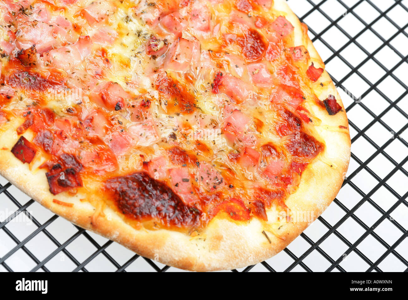 Ham and Cheese Pizza Stock Photo - Alamy