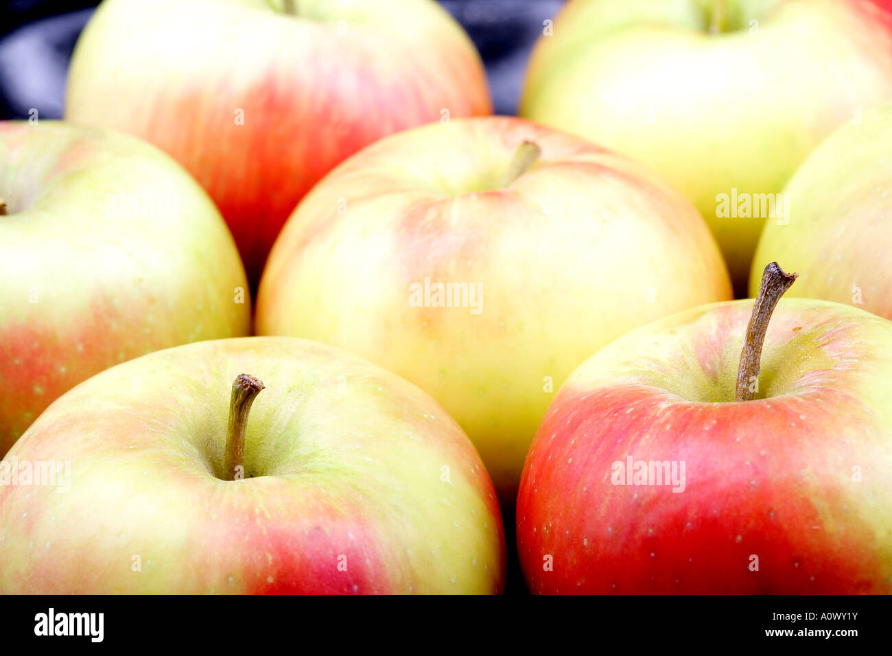Group Of Fresh Ripe Healthy Apples, Isolated On White With No People ...