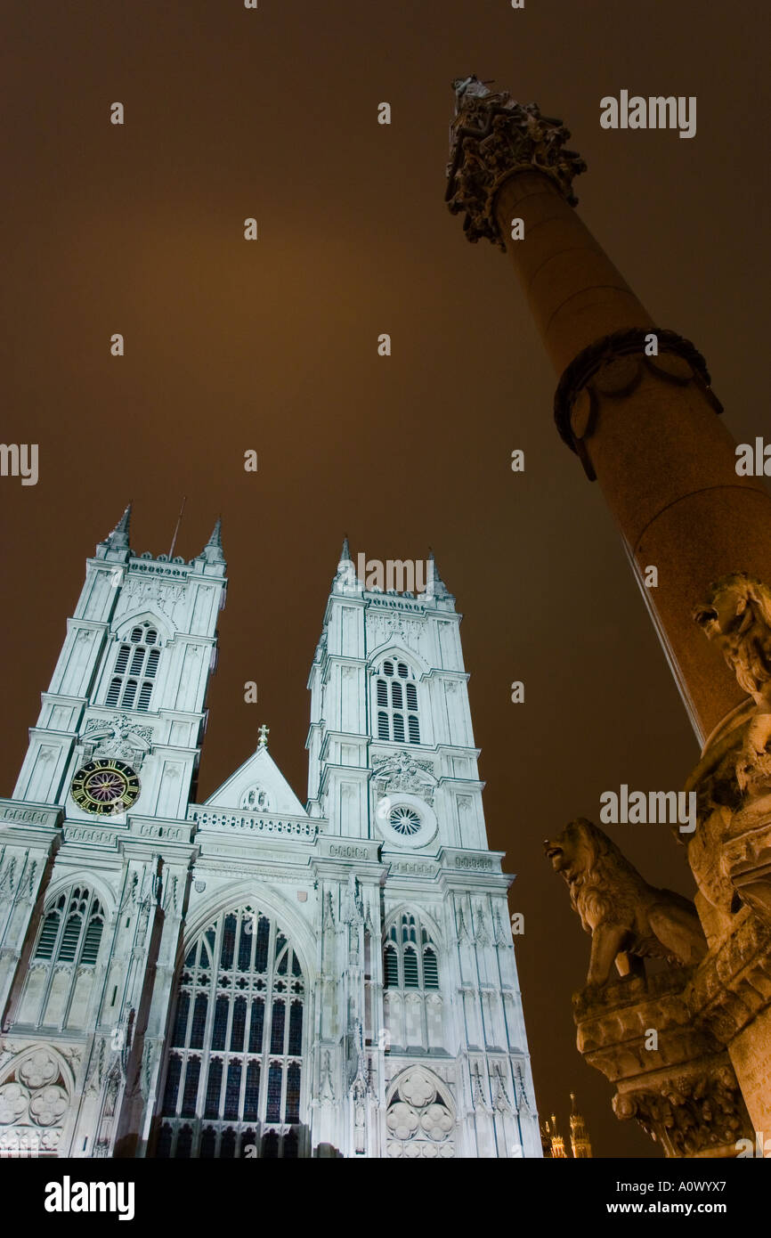 Westminster Abbey at night Stock Photo - Alamy