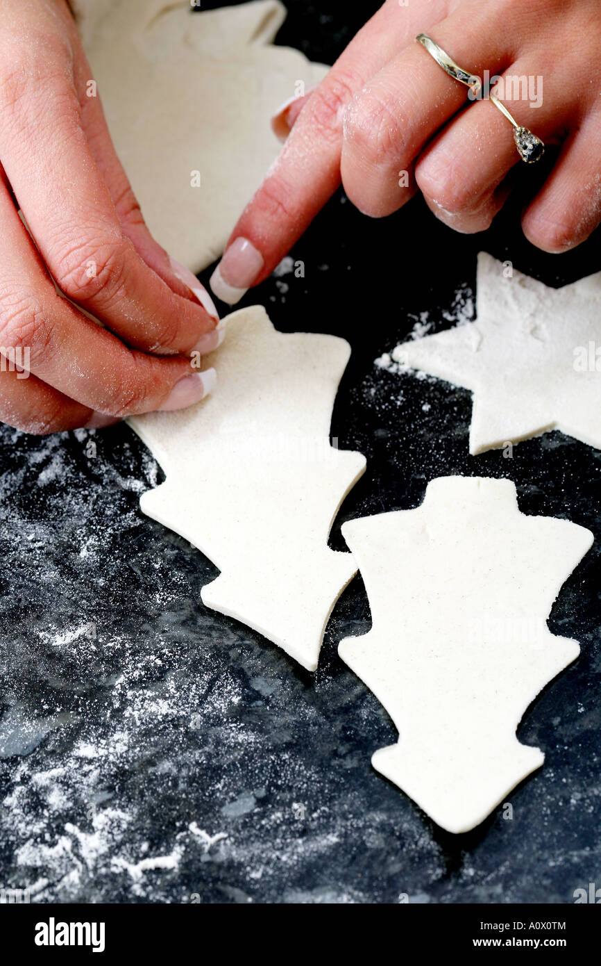 Young Woman Making Pastry Shapes Model Released Stock Photo - Alamy