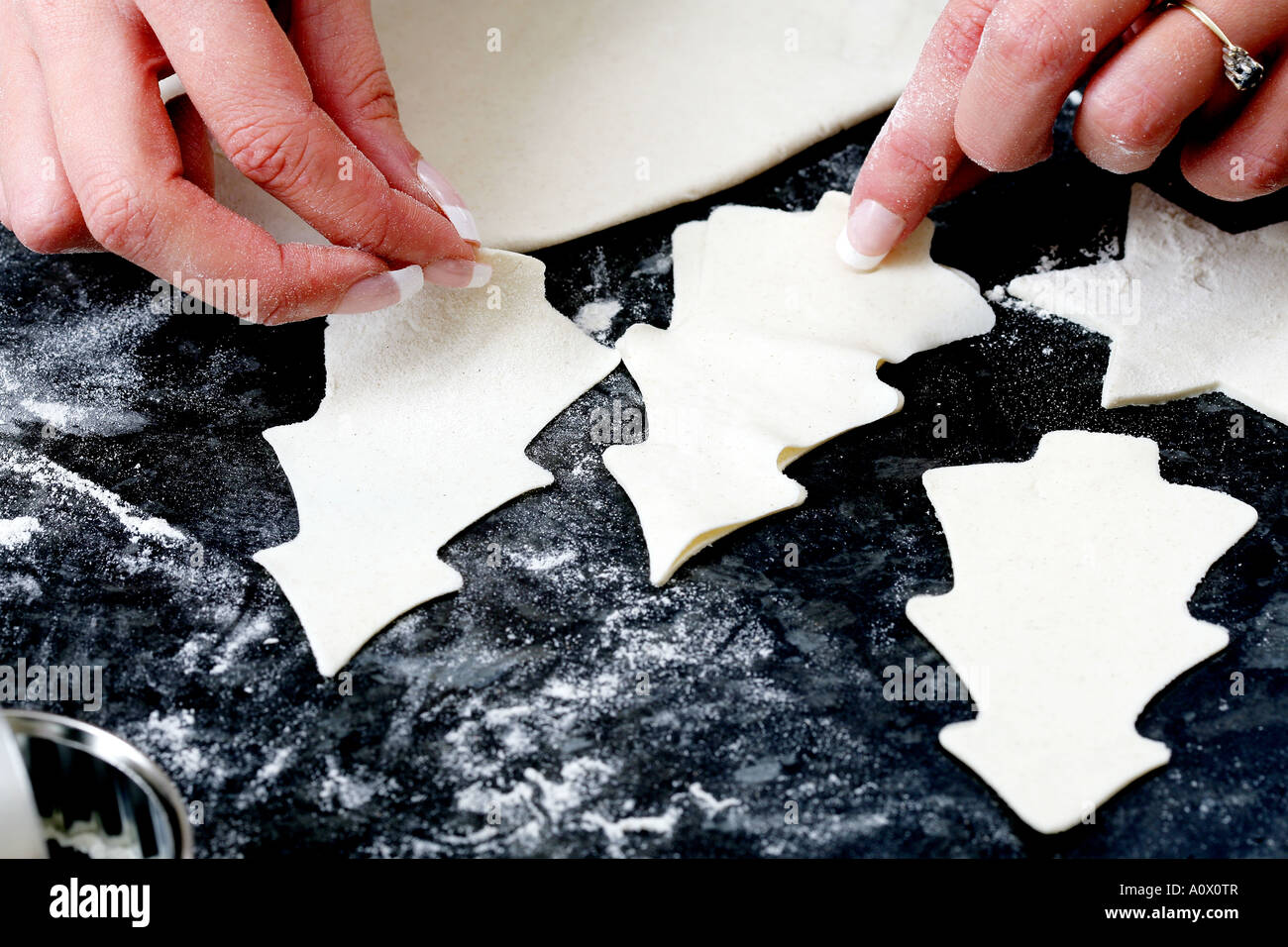 Young Woman Making Pastry Shapes Model Released Stock Photo - Alamy