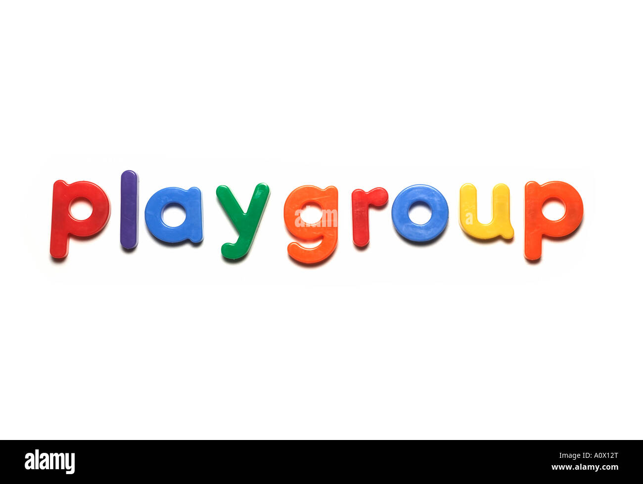 Alphabet fridge magnets spelling playgroup hi-res stock photography and ...