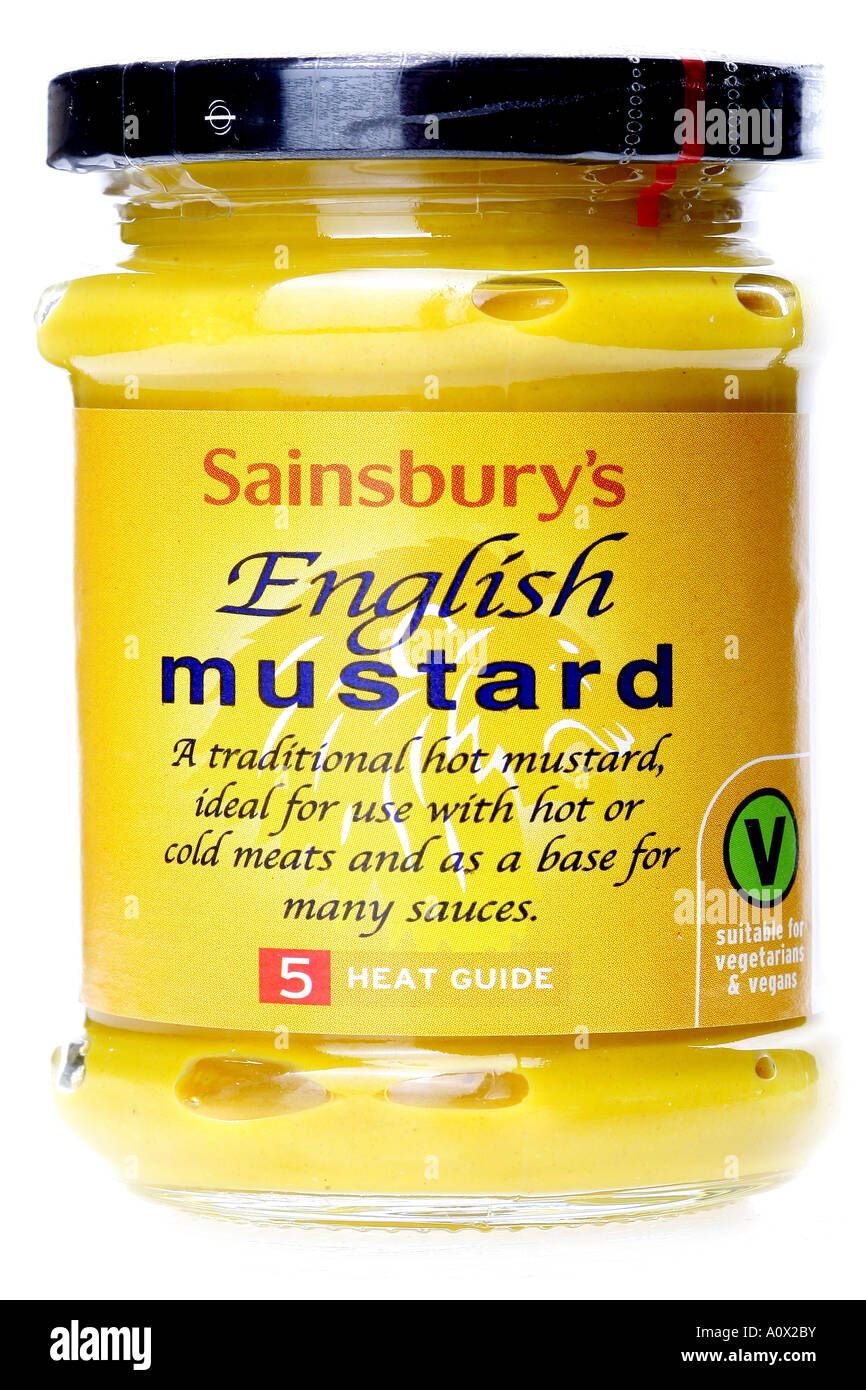 English mustard jar Cut Out Stock Images & Pictures - Alamy
