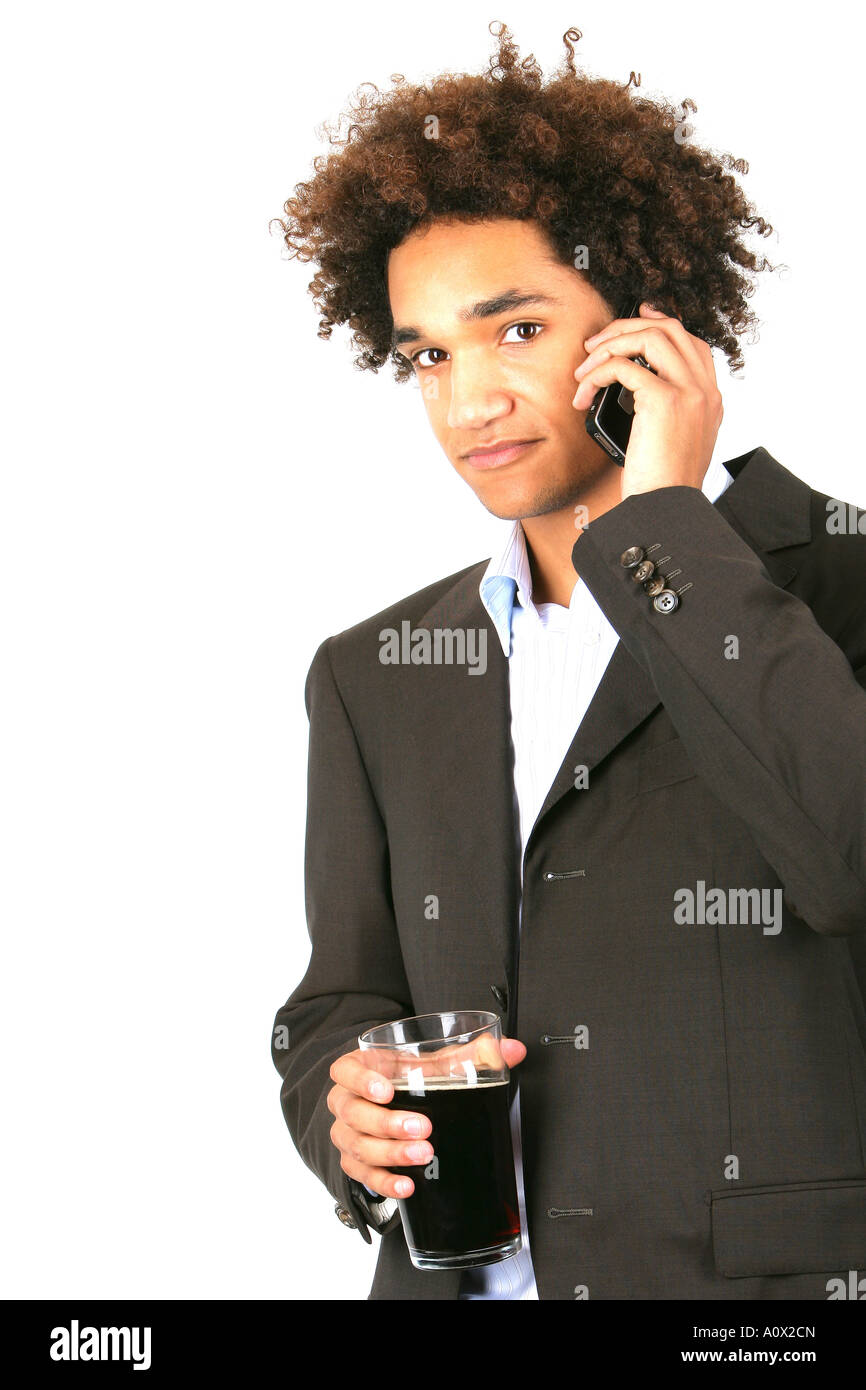 Young Man Using Mobile Phone Model Released Stock Photo - Alamy