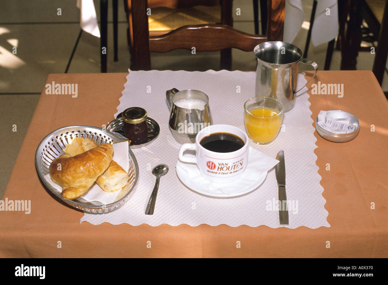 A french breakfast petite dejeuner in Paris France Stock Photo - Alamy