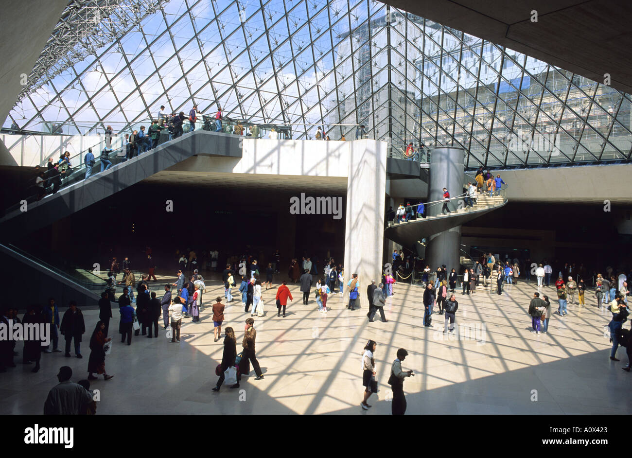 Visitors at the entrance to the Louvre in Paris France Stock Photo - Alamy