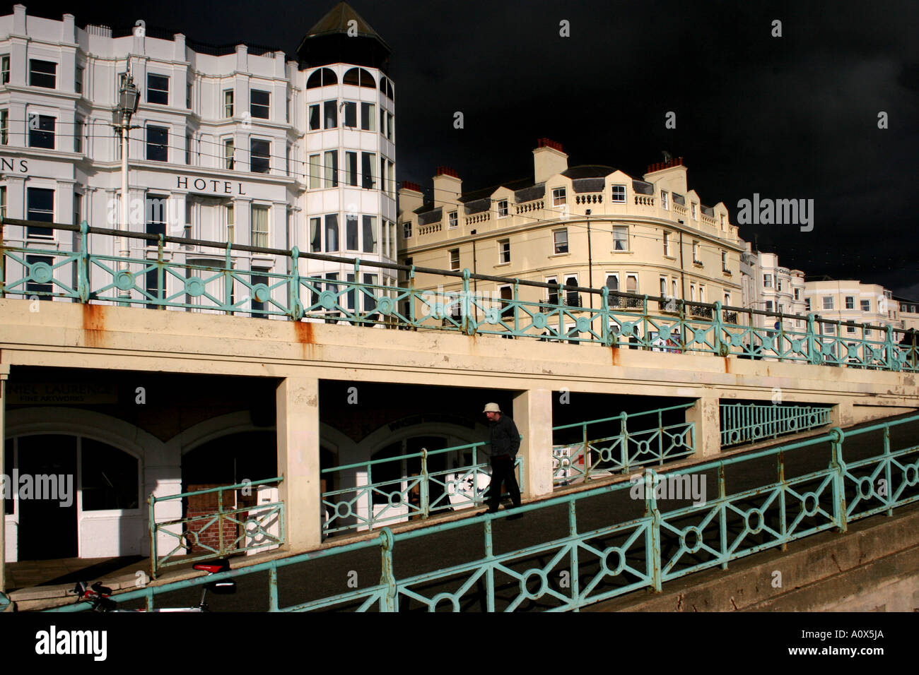 Dark Sky on Brighton Seafront Stock Photo - Alamy