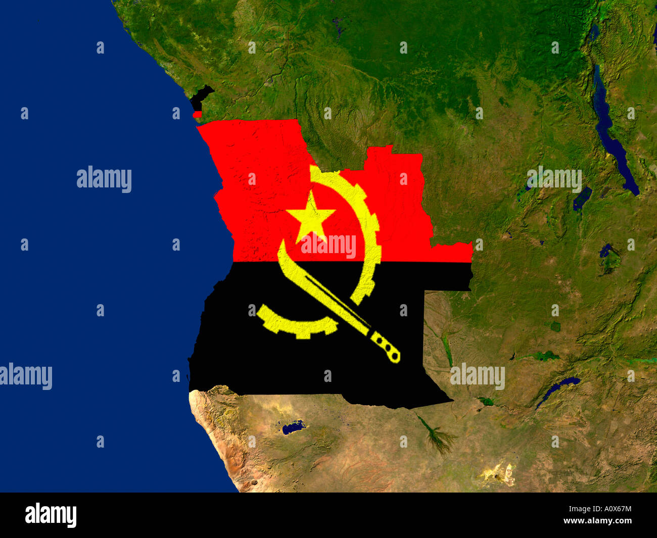 Maps of angola hi-res stock photography and images - Alamy