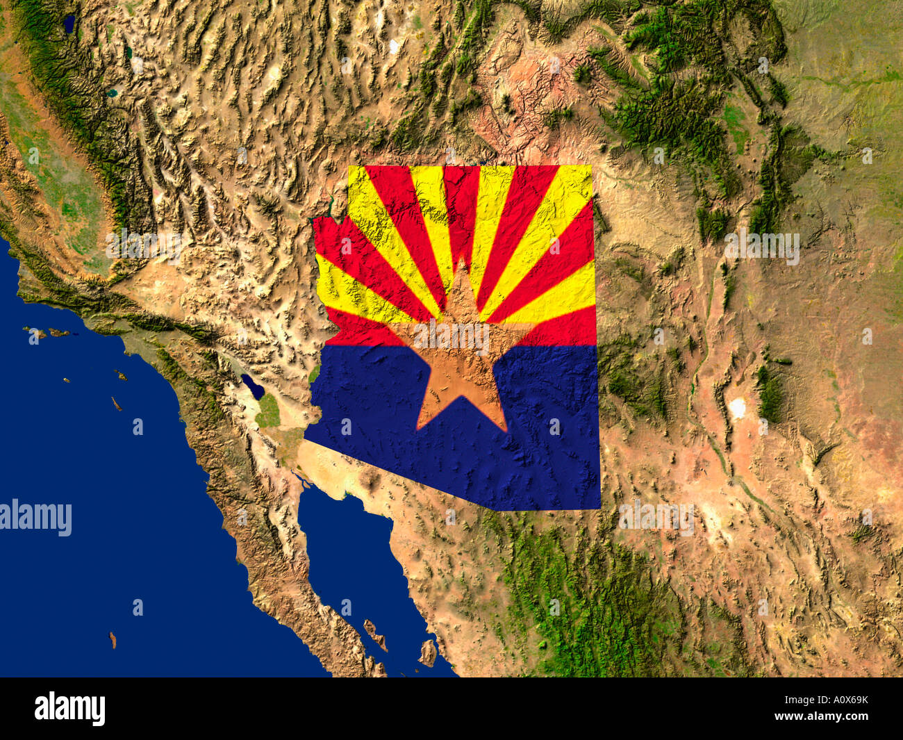 Map satellite geography arizona hi-res stock photography and images - Alamy