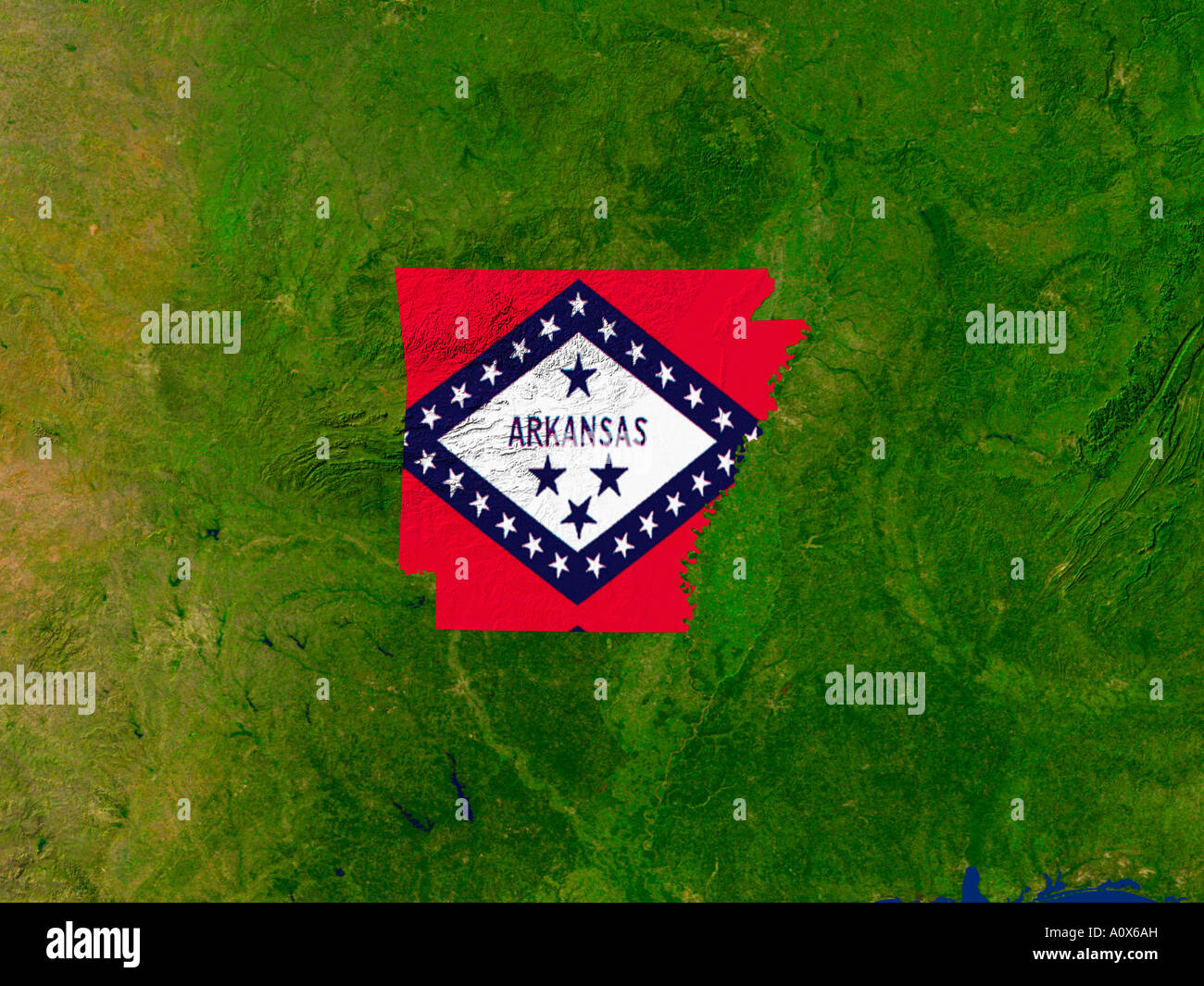Map satellite geography arkansas hi-res stock photography and images ...