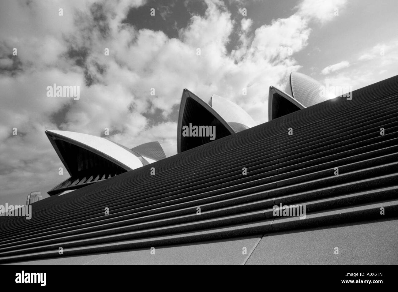 Exterior of sydney opera house Black and White Stock Photos & Images ...