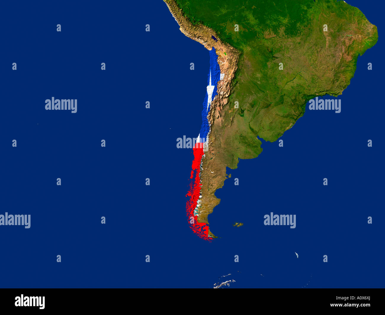 Satellite image of chile hi-res stock photography and images - Alamy