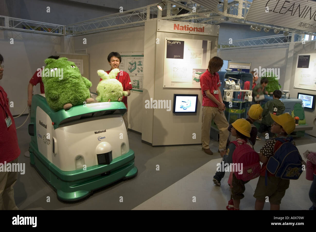 Cleaning robots robot station Aichi Expo Japan 2005 Nagoya Honshu ...