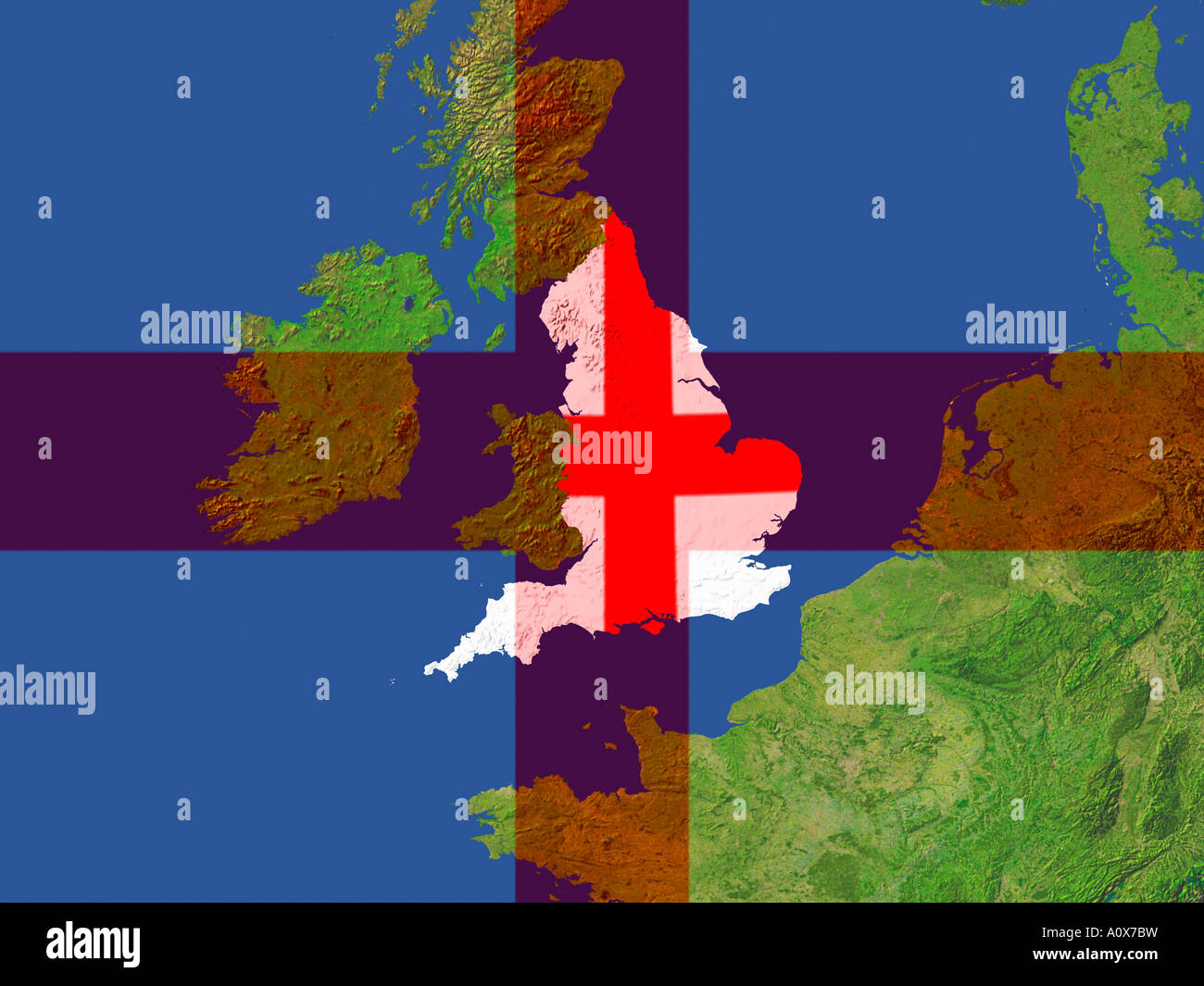 Satellite map england hi-res stock photography and images - Alamy