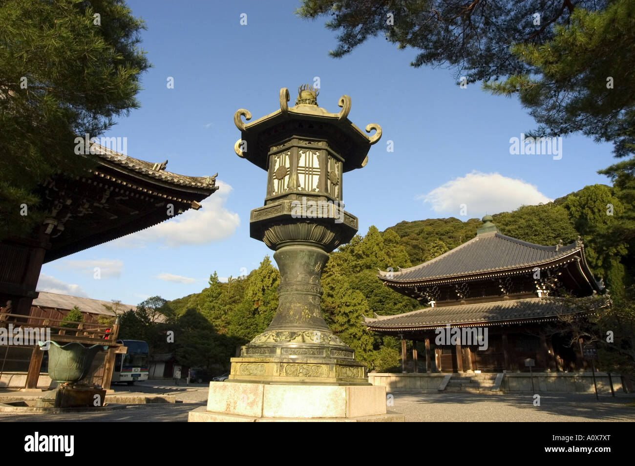 Stone lantern Chionin temple Kyoto city Honshu Japan Asia Stock Photo ...