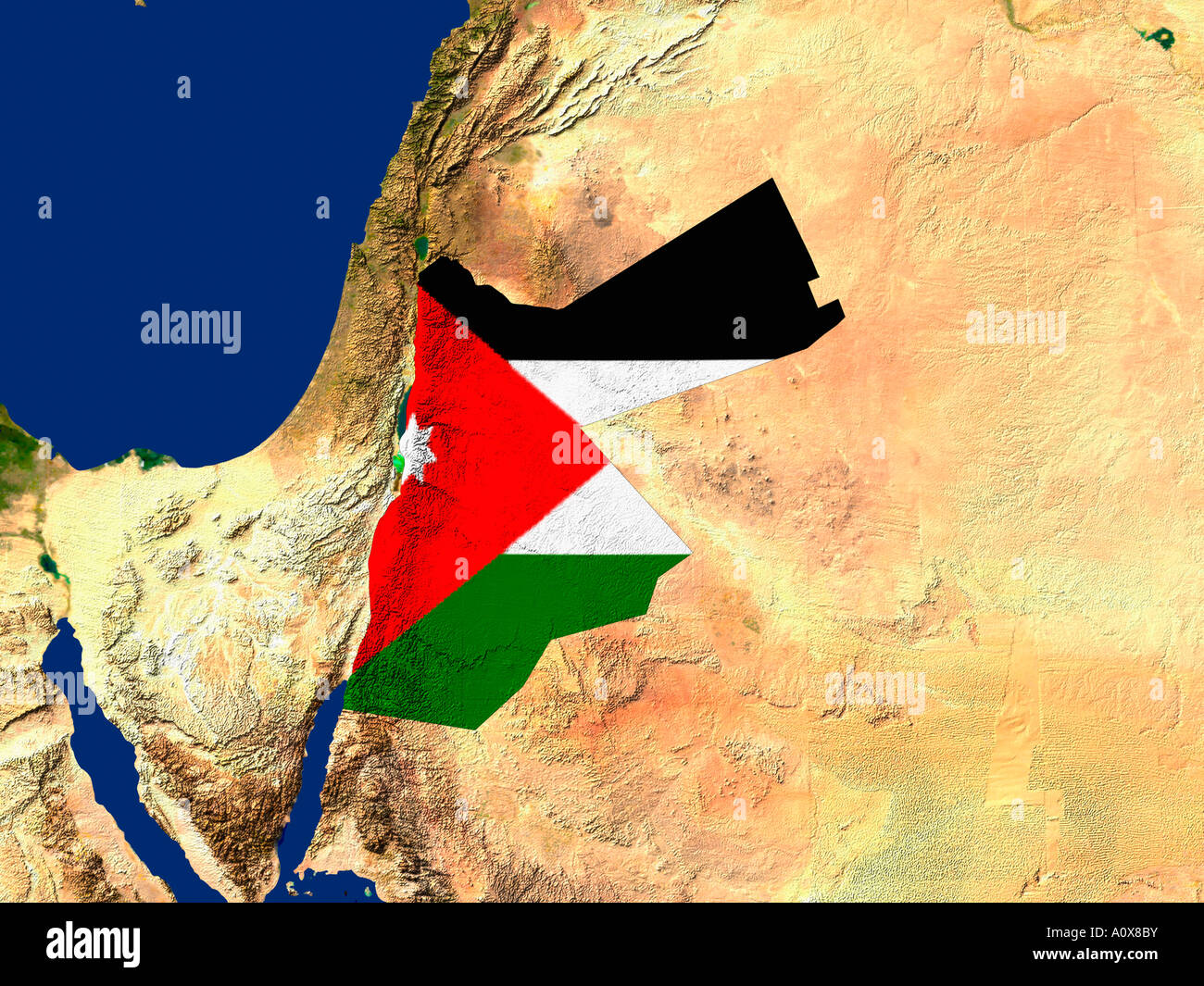 Map of jordan region hi-res stock photography and images - Alamy
