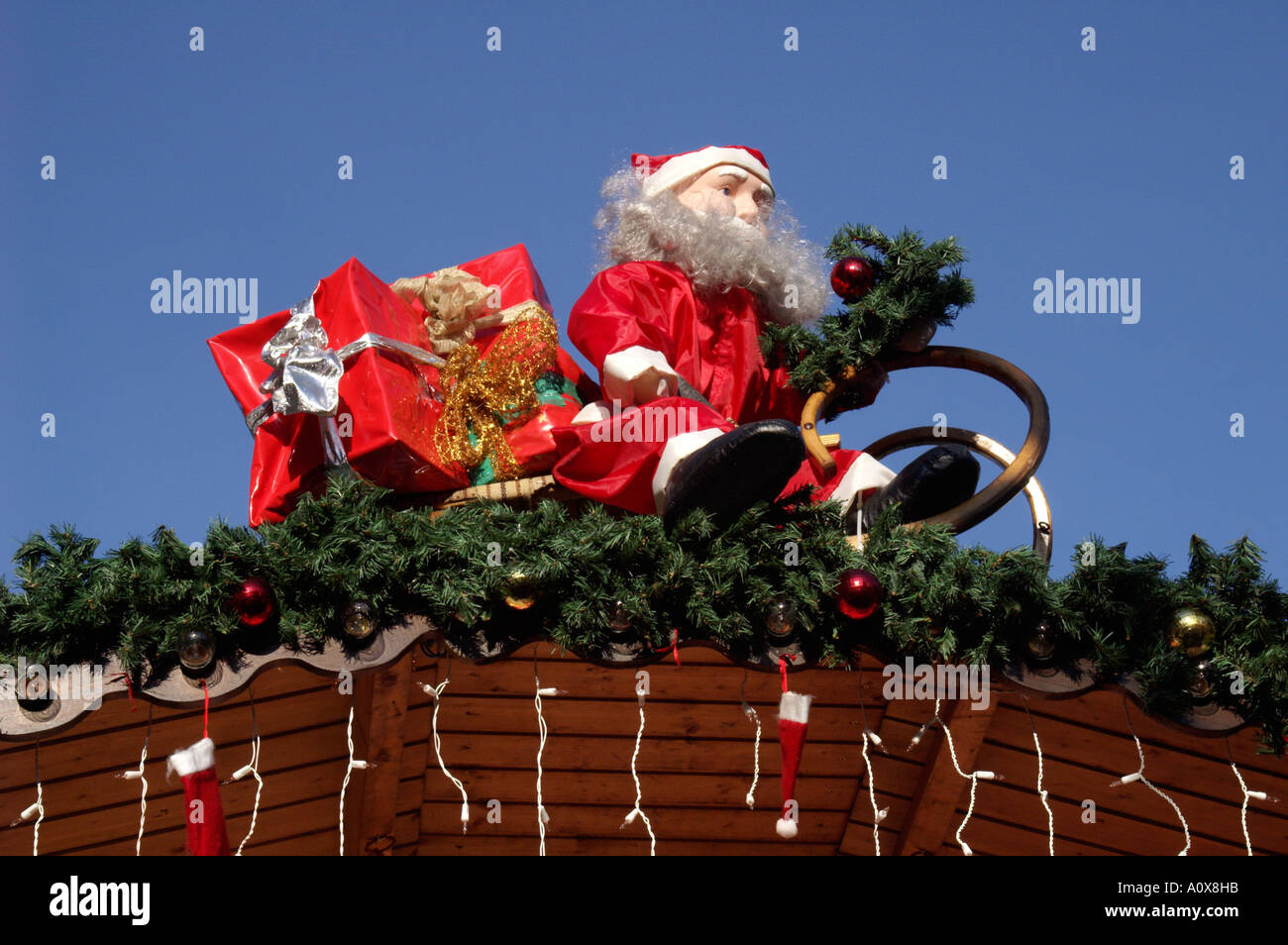 Father christmas in his sleigh hi-res stock photography and images - Alamy