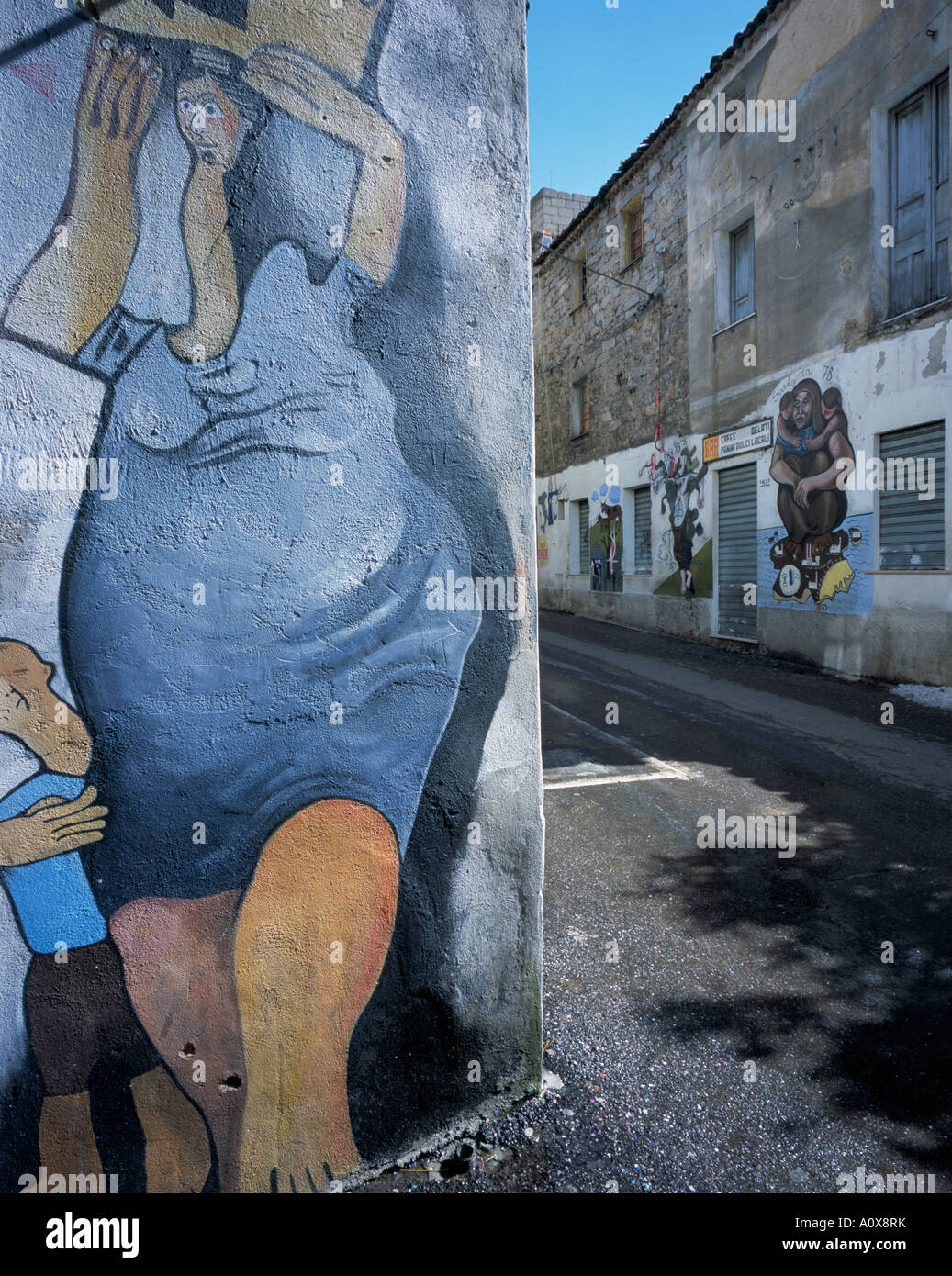 Murals Orgosolo island of Sardinia Italy Europe Stock Photo - Alamy