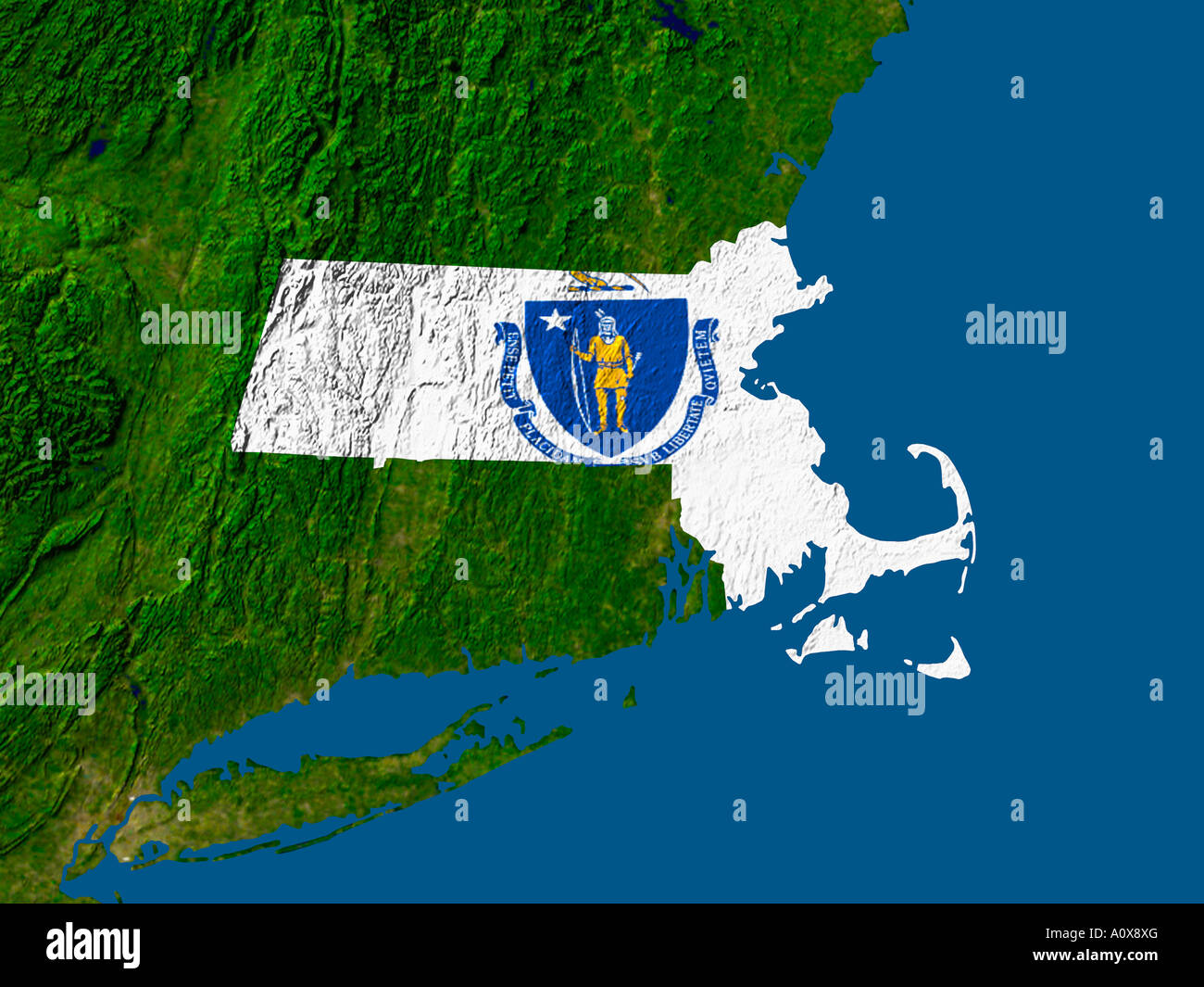 Massachusetts satellite image hi-res stock photography and images - Alamy