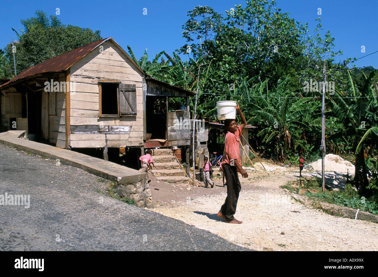 Maroon Town Jamaica West Indies Central America Stock Photo - Alamy