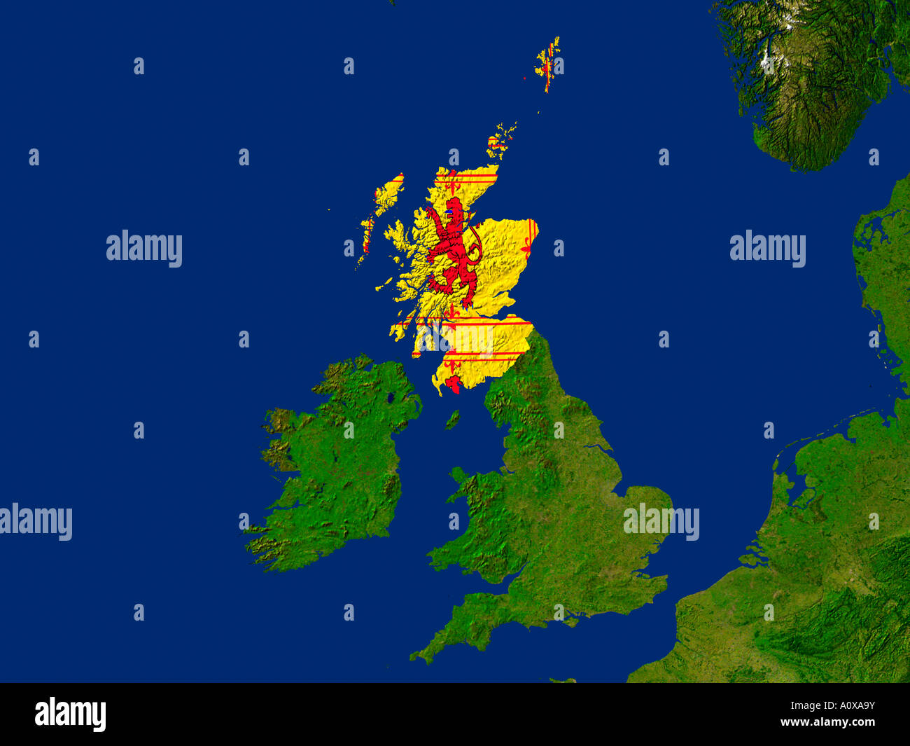 Scotland Satellite Map High Resolution Stock Photography and Images - Alamy