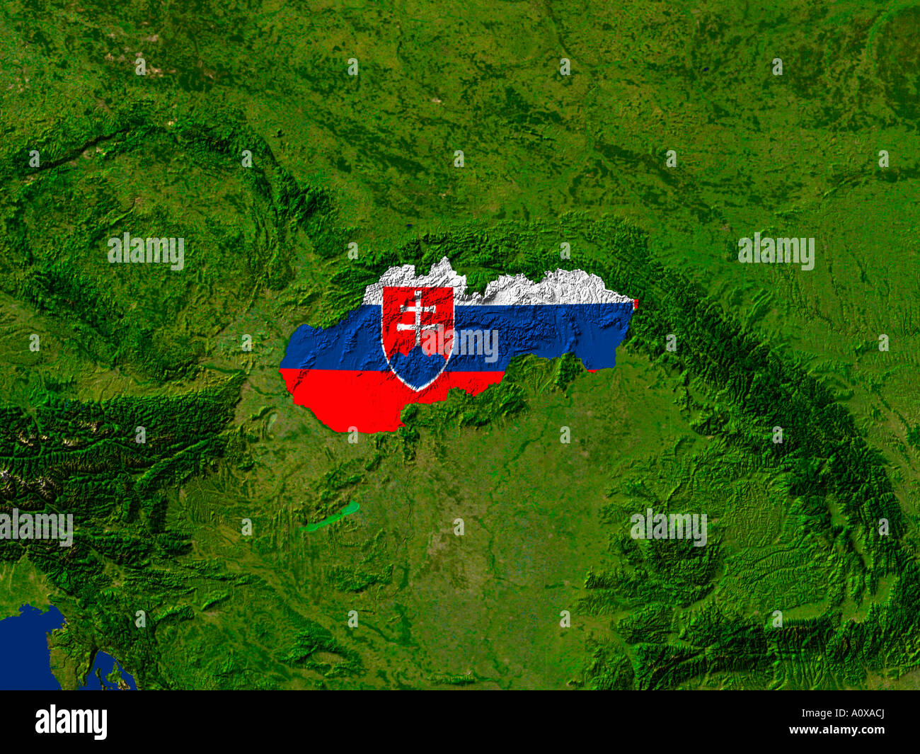 Slovakia europe map hi-res stock photography and images - Alamy