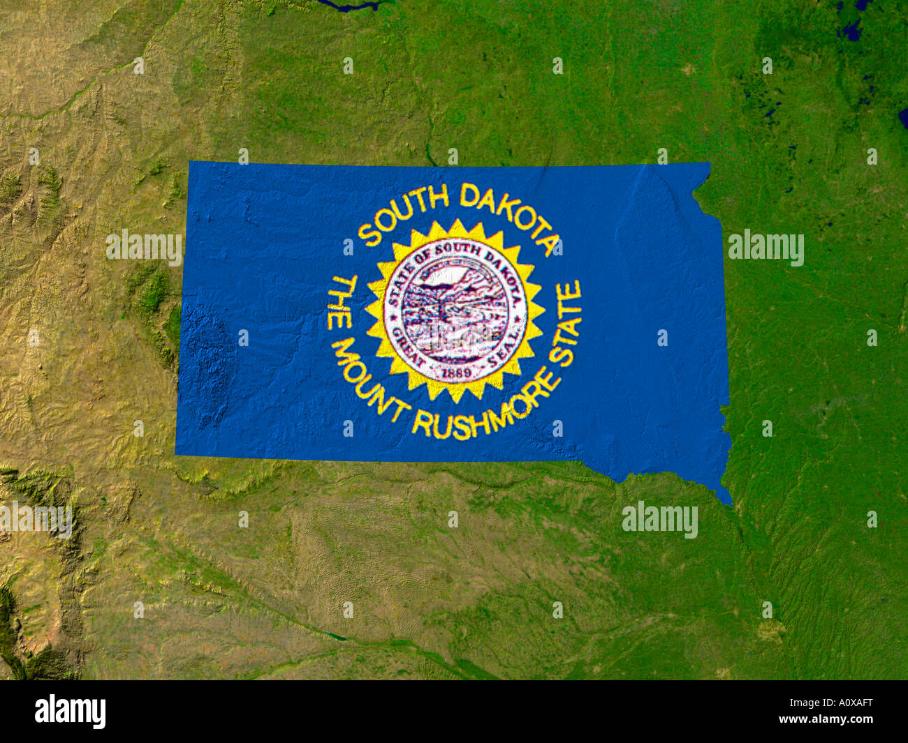 South dakota maps hi-res stock photography and images - Alamy