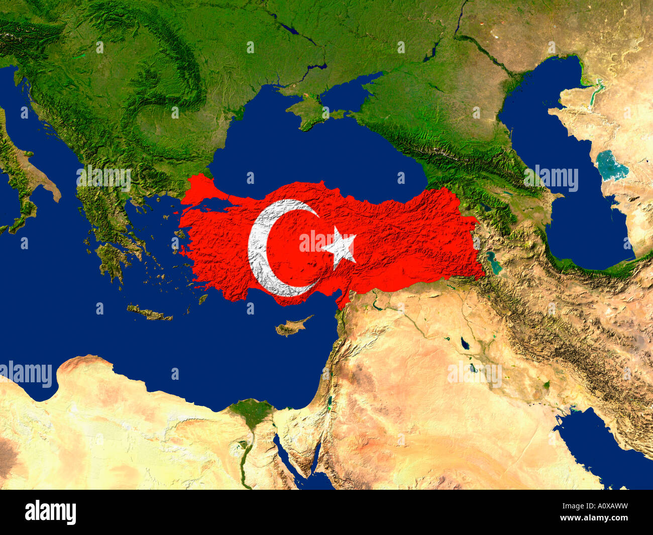 Turkey satellite image hi-res stock photography and images - Alamy