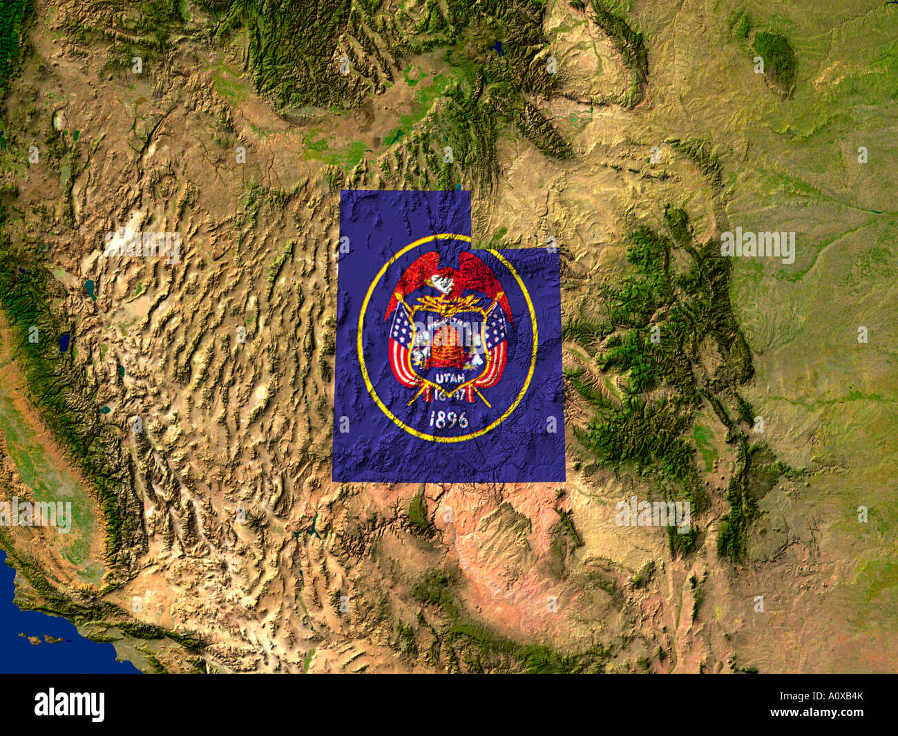 Map satellite geography utah hi-res stock photography and images - Alamy