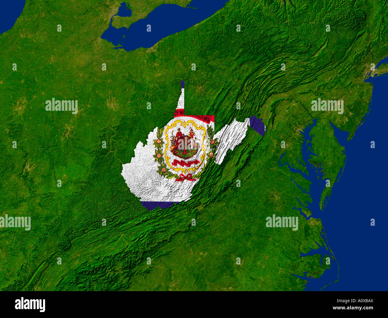 Map satellite geography virginia hi-res stock photography and images ...