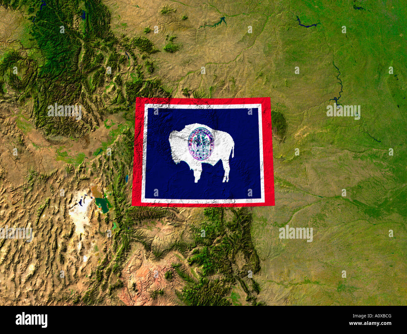 Wyoming map hi-res stock photography and images - Alamy