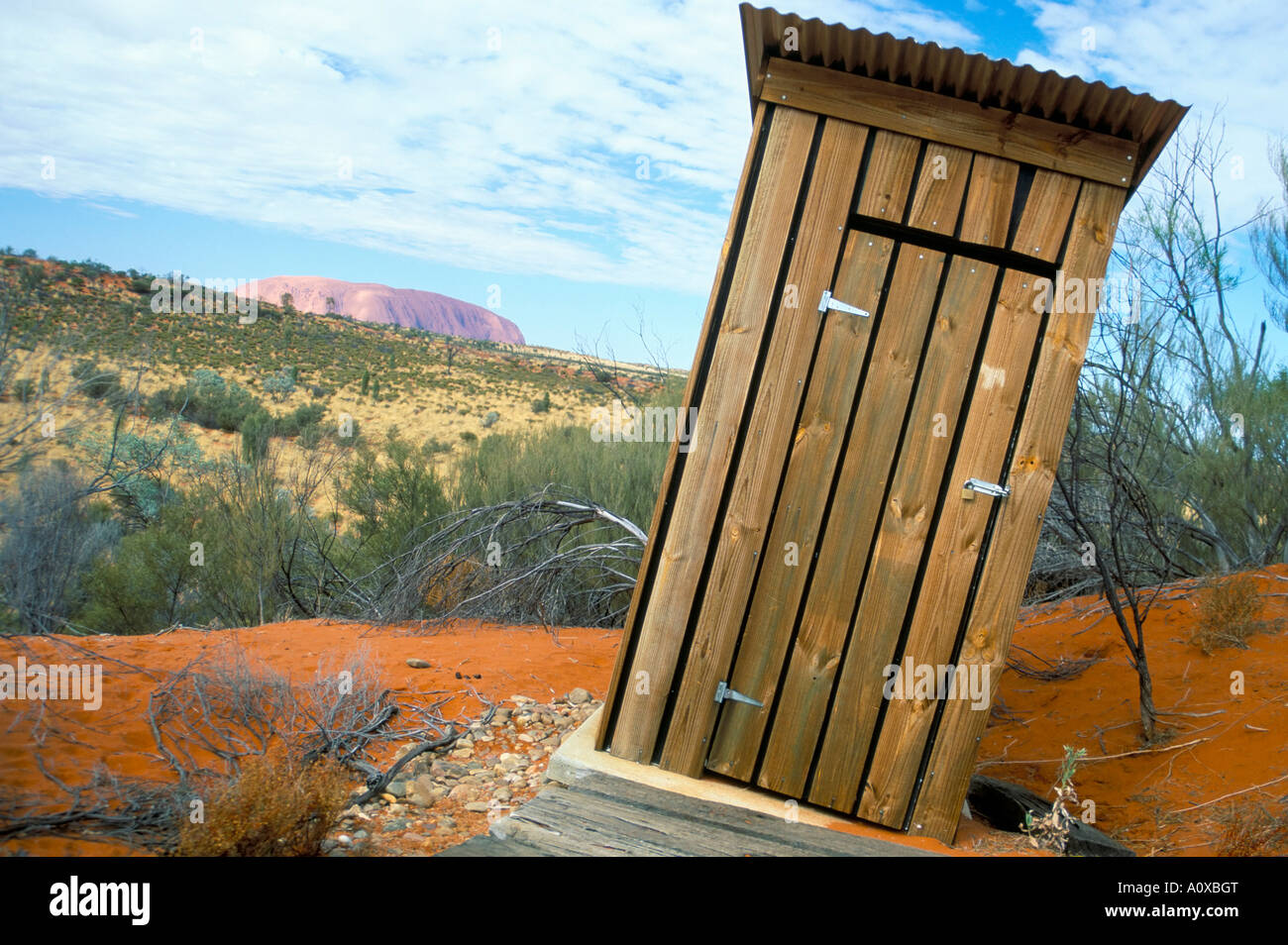 Outback dunny and Uluru Ayers Rock Uluru Kata Tjuta National Park ...