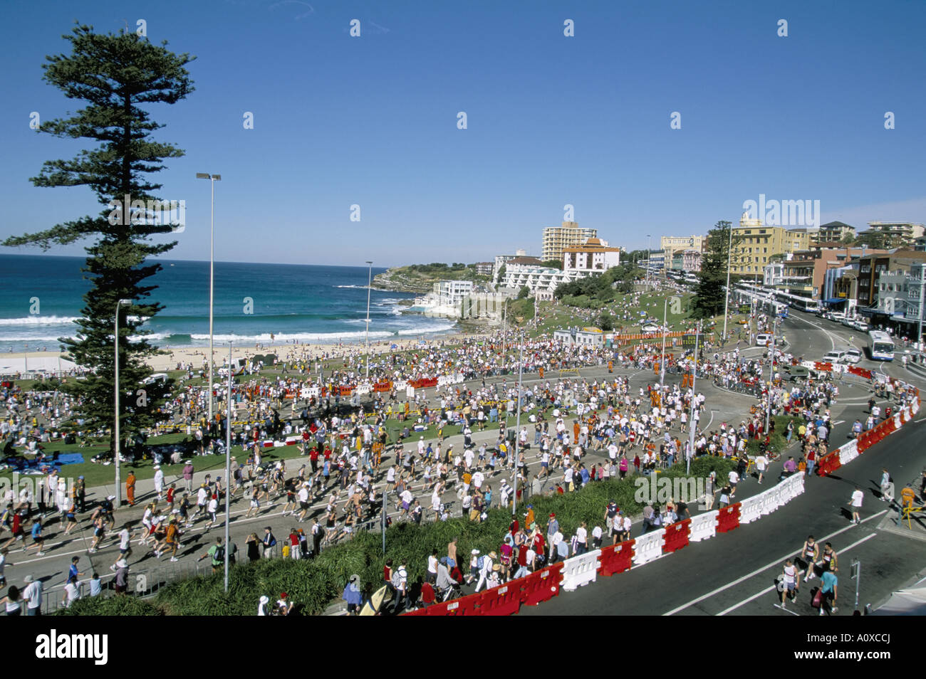 Competitors in the annual City to Surf race at the finish in Bondi ...